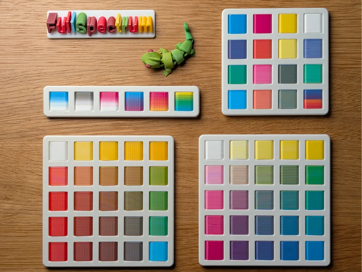 Vertical Color Palette Swatches - Full Spectrum - Free 3D Print Model ...