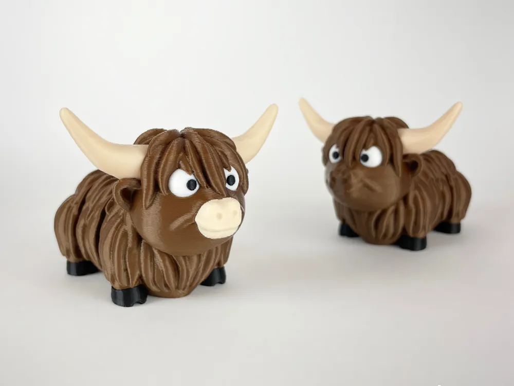 Cute Highland Cow Articulated - Free 3D Print Model - MakerWorld