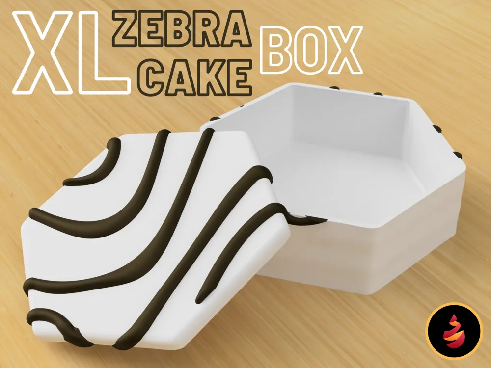 XL Zebra Cake Box by JamesThePrinter - MakerWorld