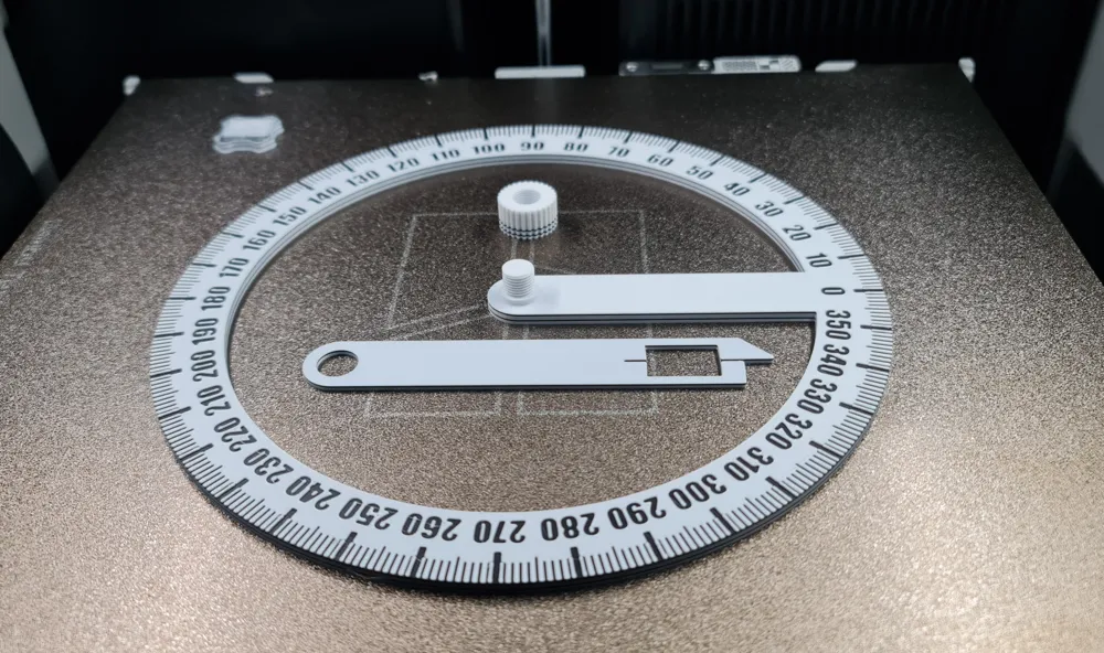 360° Circular Protractor CCW + CW (22cm Diameter) - Free 3D Print Model ...