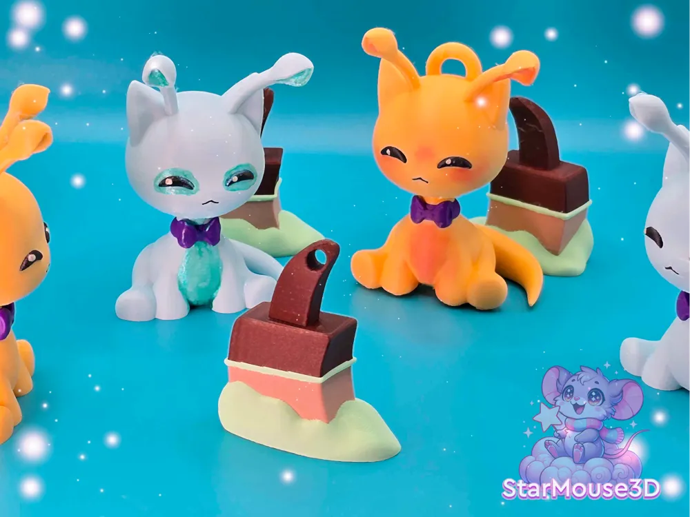 Alien Kitty + Paint Brush by StarMouse3D MakerWorld: Download Free 3D ...