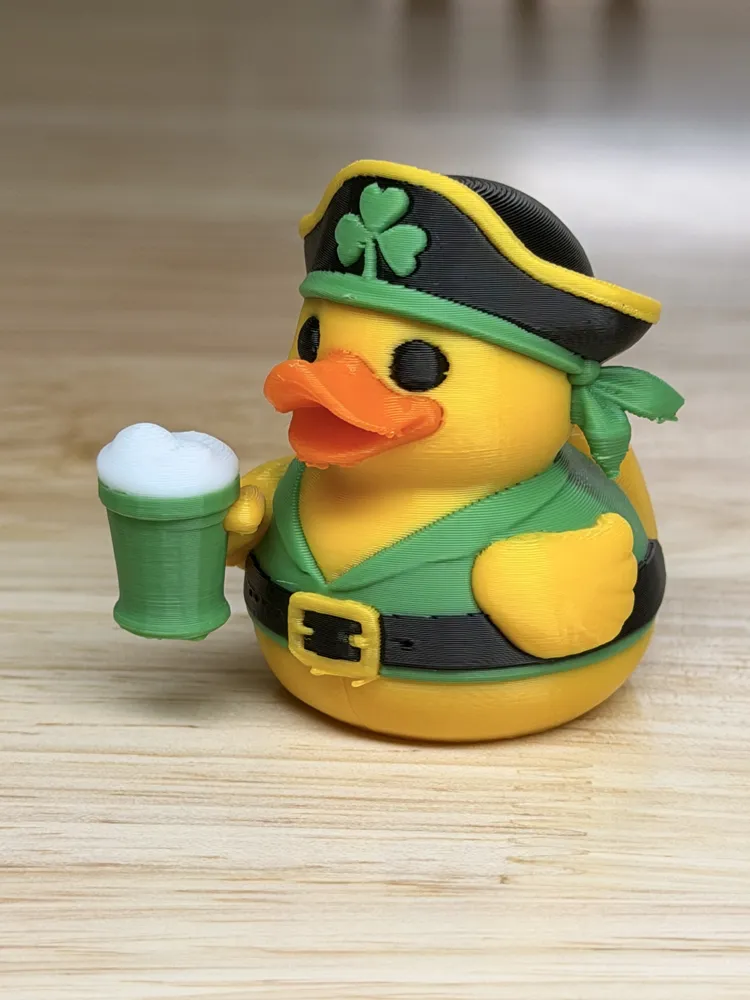 St. Patrick's Day Pirate Duck - Free 3D Print Model - MakerWorld