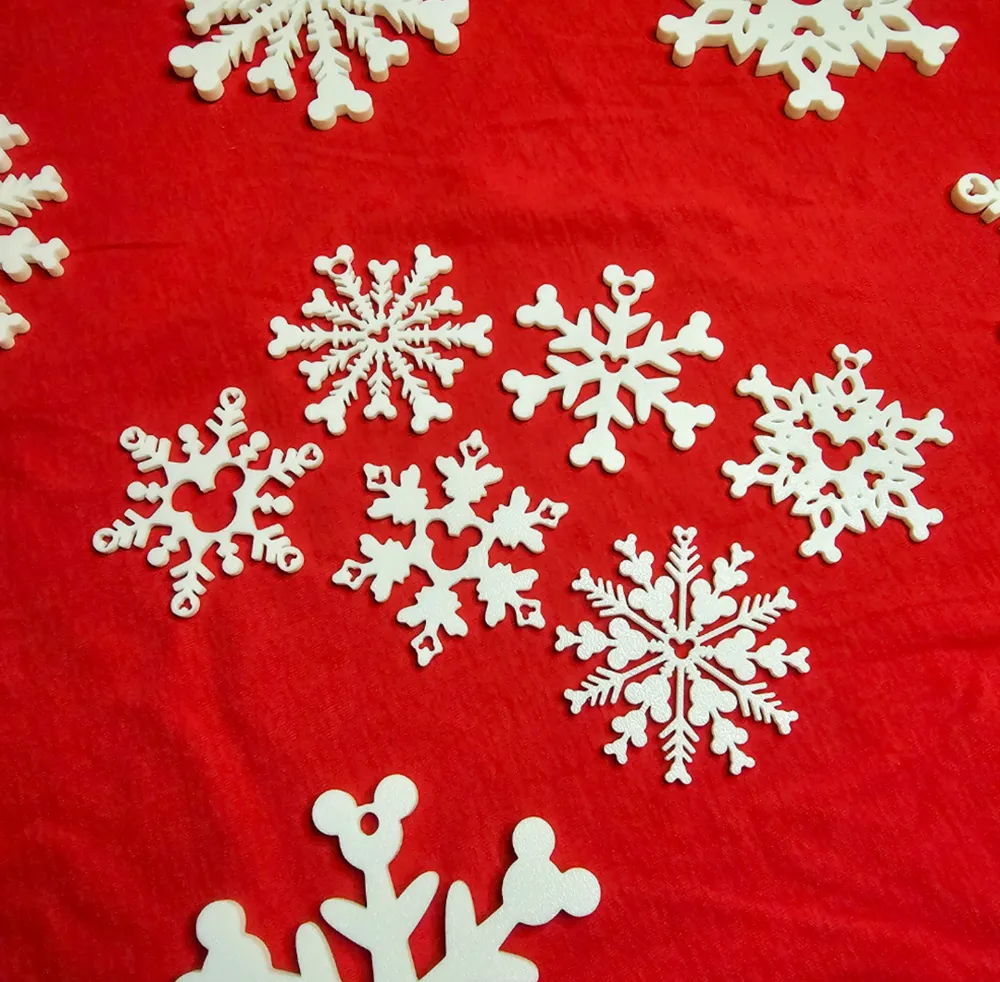 Mickey Snowflake Set - Christmas Decoration by Think3D - MakerWorld