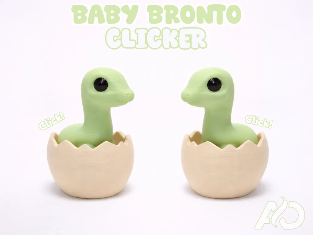 BABY BRONTO CLICKER - Free 3D Print Model - MakerWorld