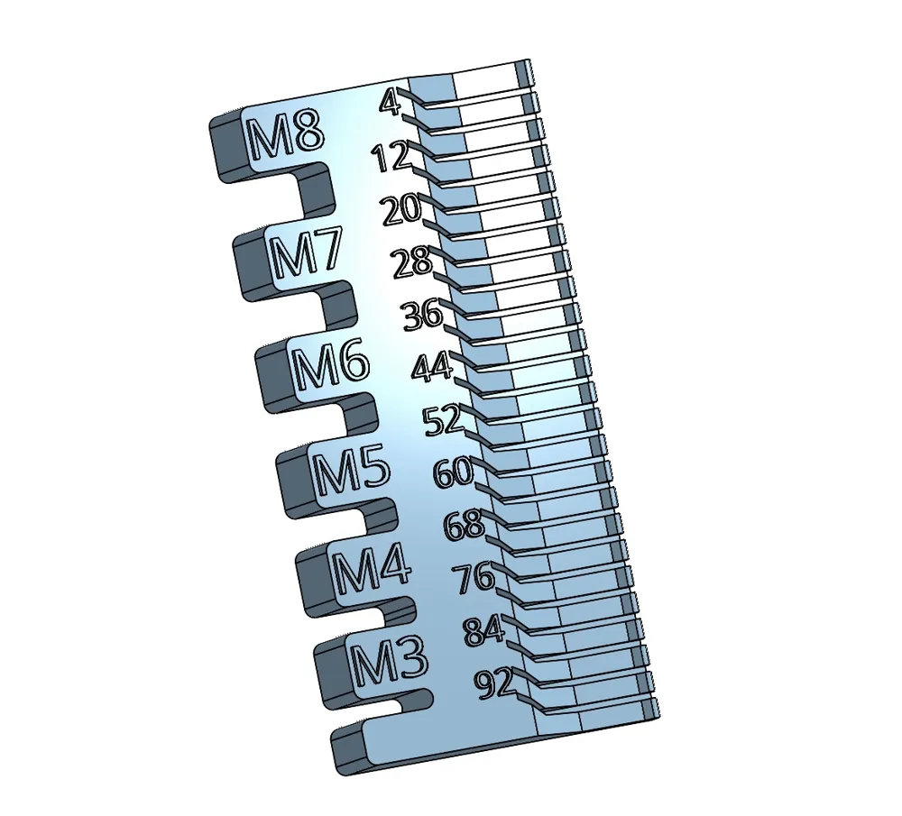 Metric Screw Measurement Tool Remixed by BaggyP - MakerWorld