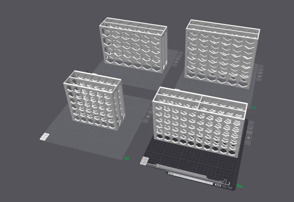 Test Tube Rack Set [15ml/50ml] by Frank MakerWorld: Download Free 3D Models