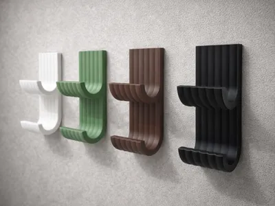 Scandinavian Wall Hanger - Double - Free 3D Print Model - MakerWorld