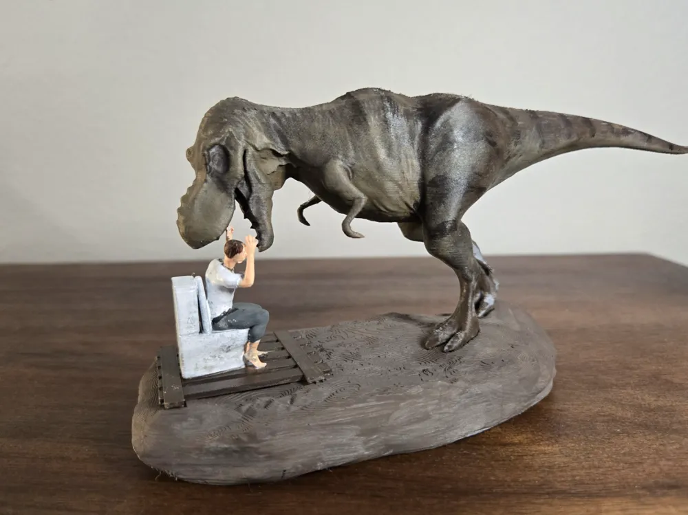 Jurassic Park, Man Eaten by T-Rex on Toilet Scene by wontonnn ...