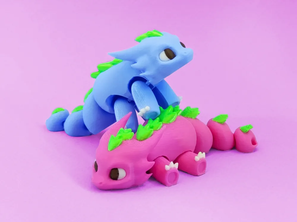 Tiny Cute Dragon Articulated ( Flexi ) - Free 3D Print Model - MakerWorld