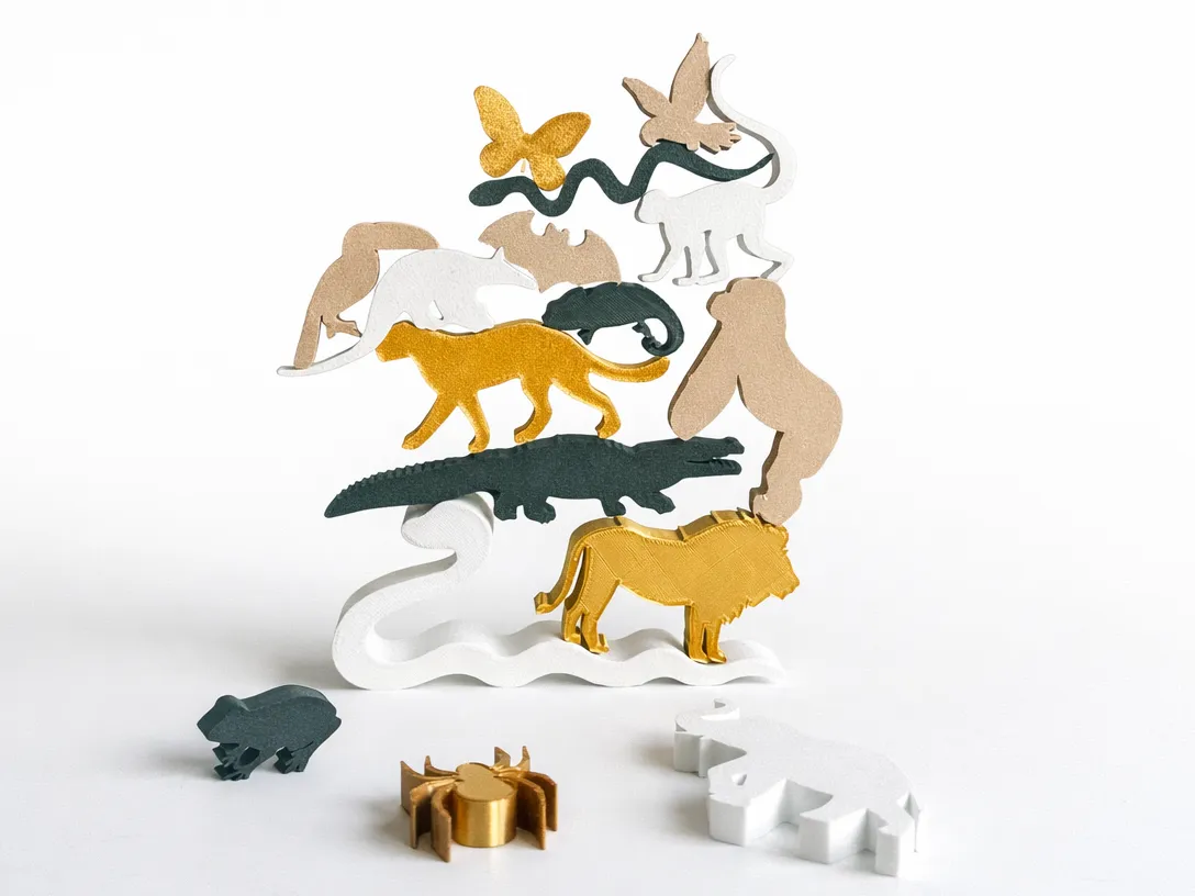 Jungle Animal Stacker - Free 3D Print Model - MakerWorld