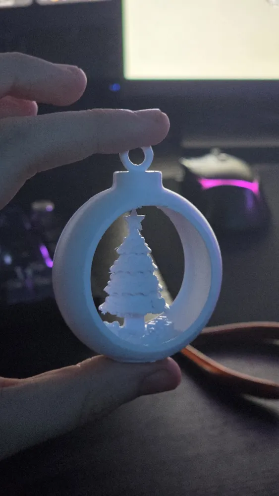 Fir Tree Christmas Bauble - Free 3D Print Model - MakerWorld