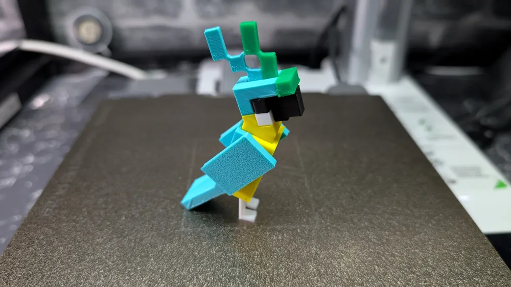 Cyan Minecraft Parrot by DemiGod2B MakerWorld: Download Free 3D Models
