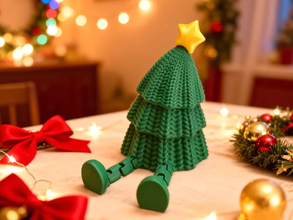 Christmas tree with legs - Free 3D Print Model - MakerWorld