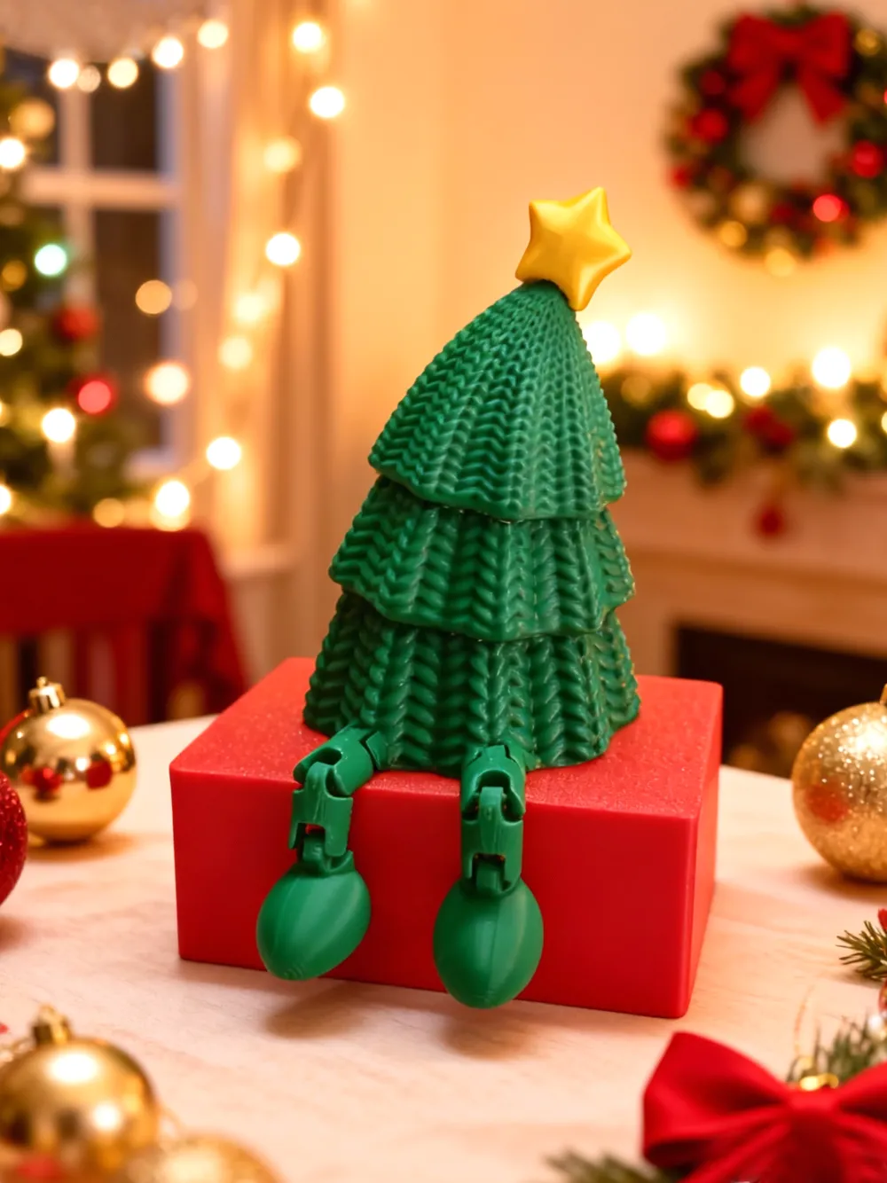 Christmas tree with legs - Free 3D Print Model - MakerWorld