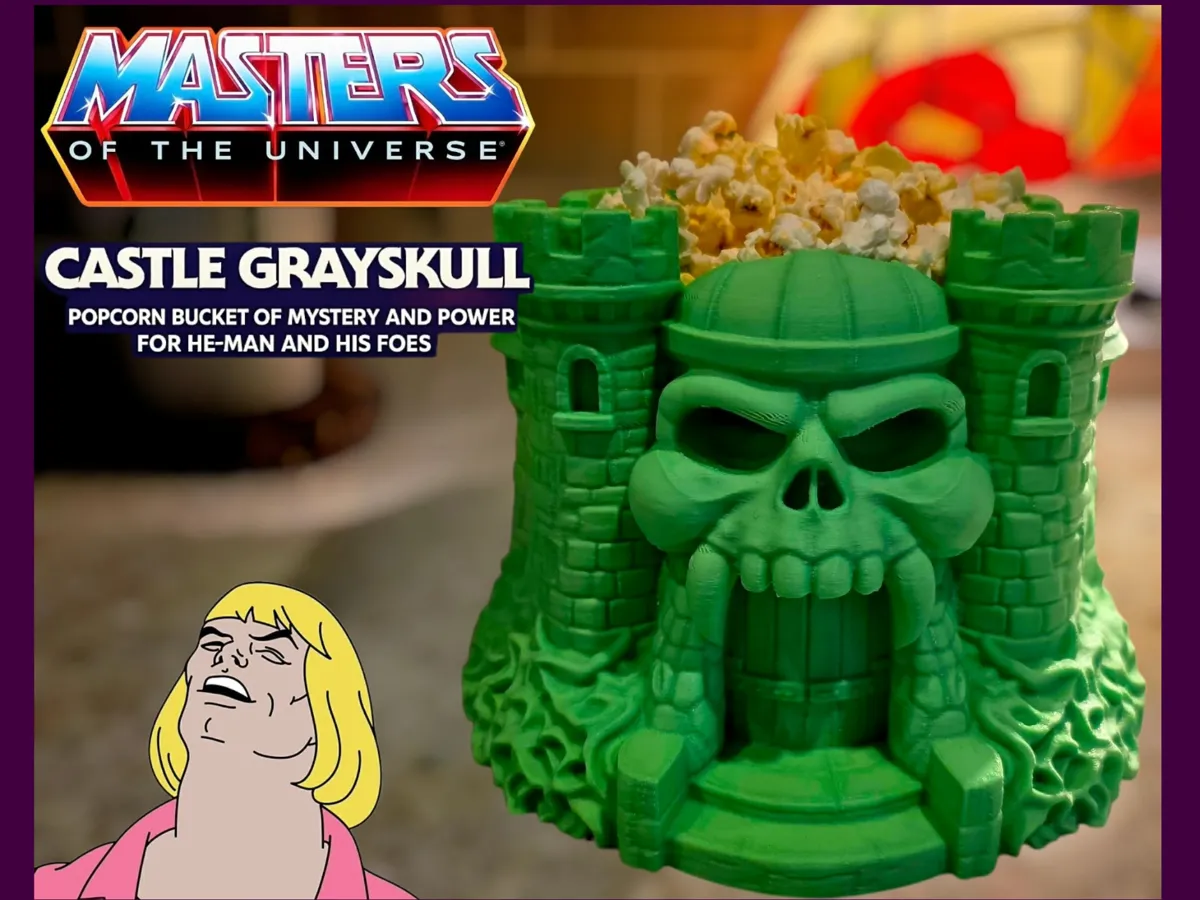 Castle Grayskull Popcorn Bucket - Free 3D Print Model - MakerWorld