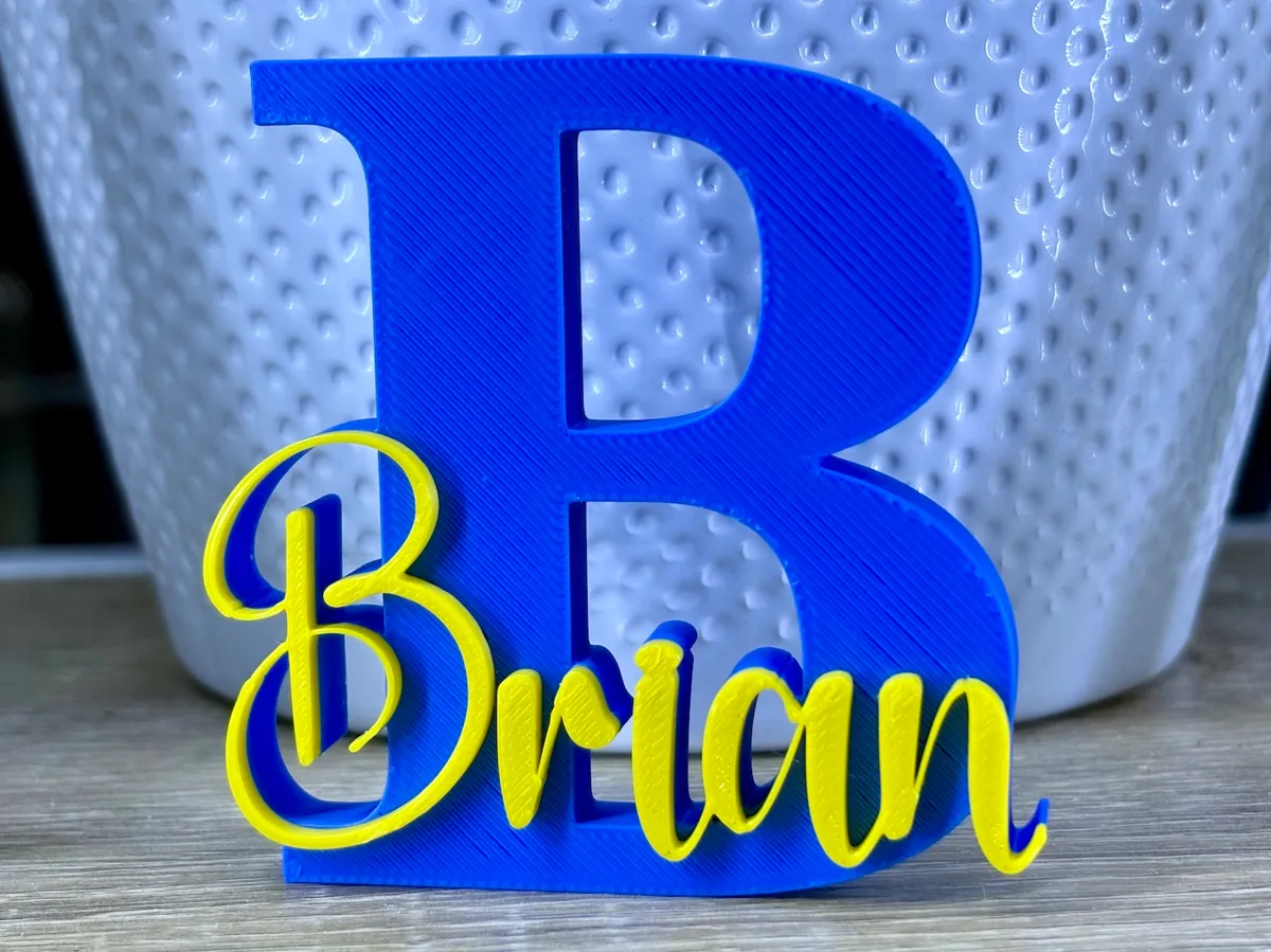 BRIAN name sign ornament nameplate initial by MeeToo3333 MakerWorld ...