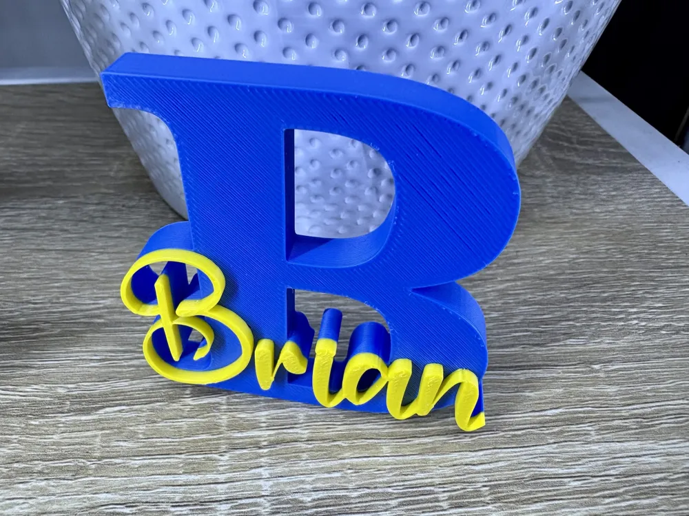 BRIAN name sign ornament nameplate initial by MeeToo3333 MakerWorld ...