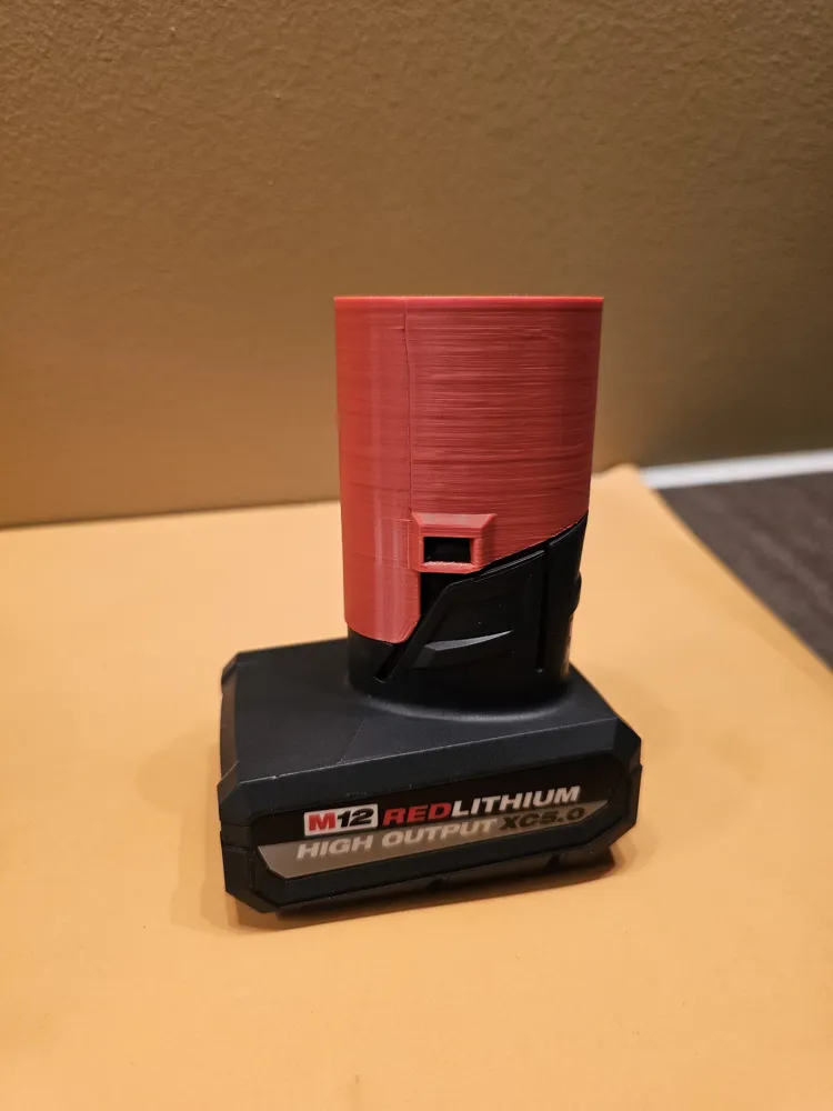 Milwaukee M12 Battery Dust Cover - Free 3D Print Model - MakerWorld