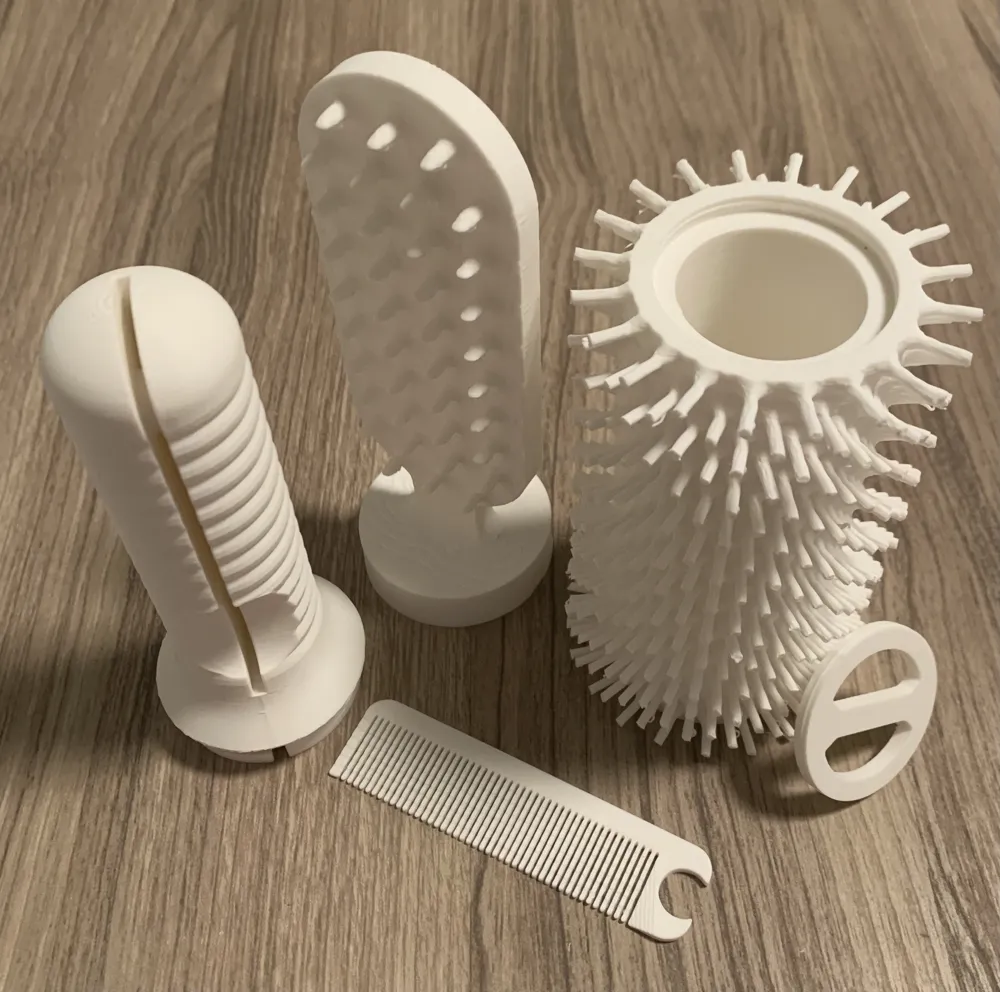 Modular Hair Styling Tool with Folding Comb - Free 3D Print Model ...