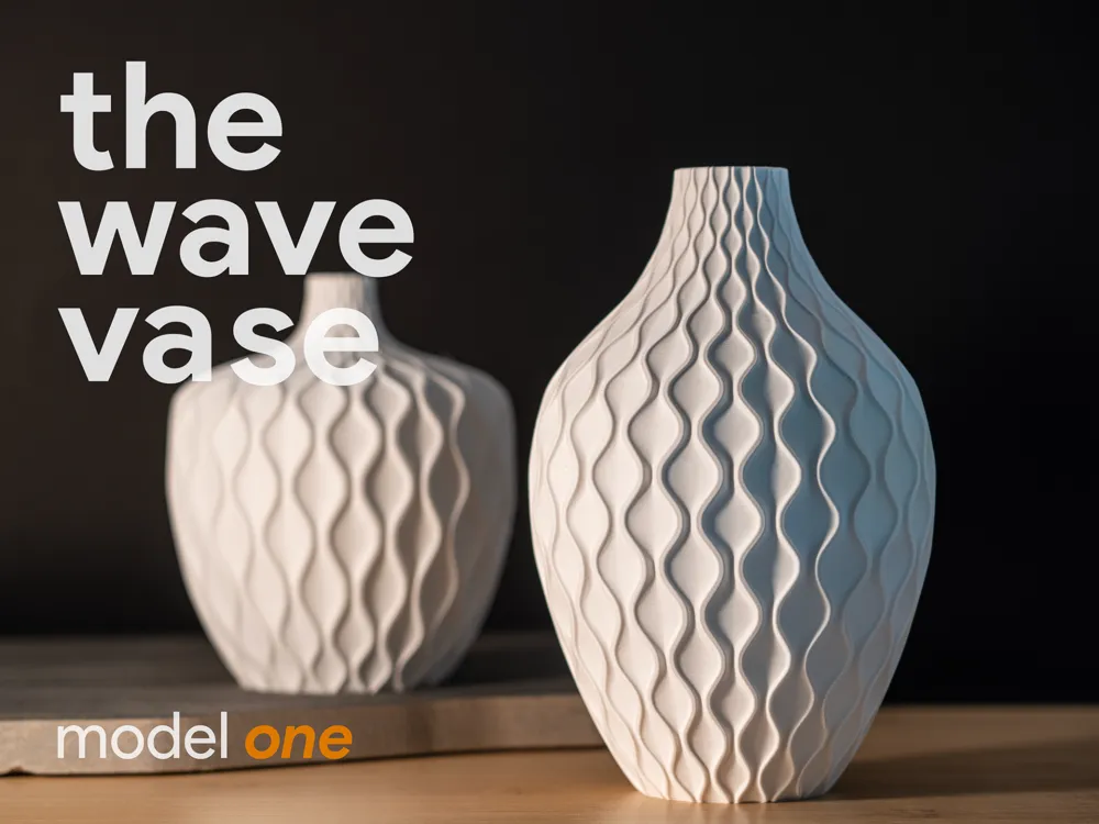 Wave Vase Model One - Contemporary Vase Design by Rox3D - MakerWorld