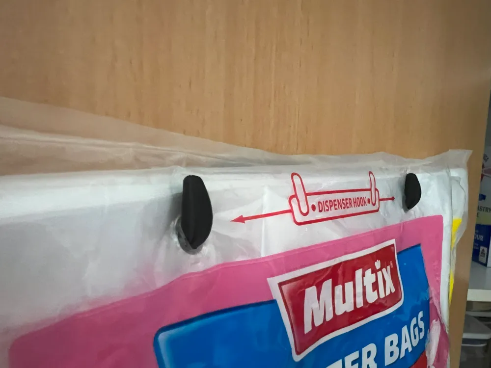 Multix Freezer Bag Dispenser Hook - Free 3D Print Model - MakerWorld
