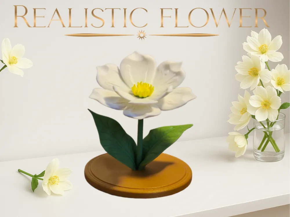 Realistic Flower decoration - Free 3D Print Model - MakerWorld