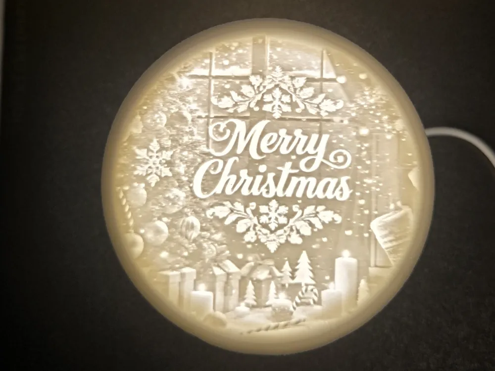Christmas lithophane LED tea light with lid by NeXuS-PoWeR - MakerWorld