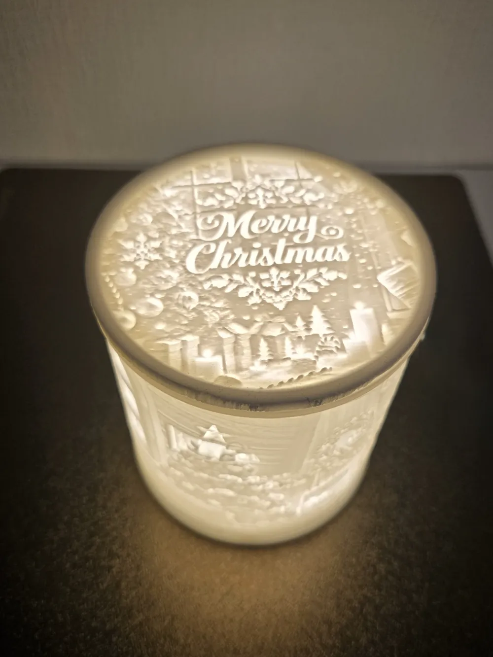 Christmas lithophane LED tea light with lid by NeXuS-PoWeR - MakerWorld