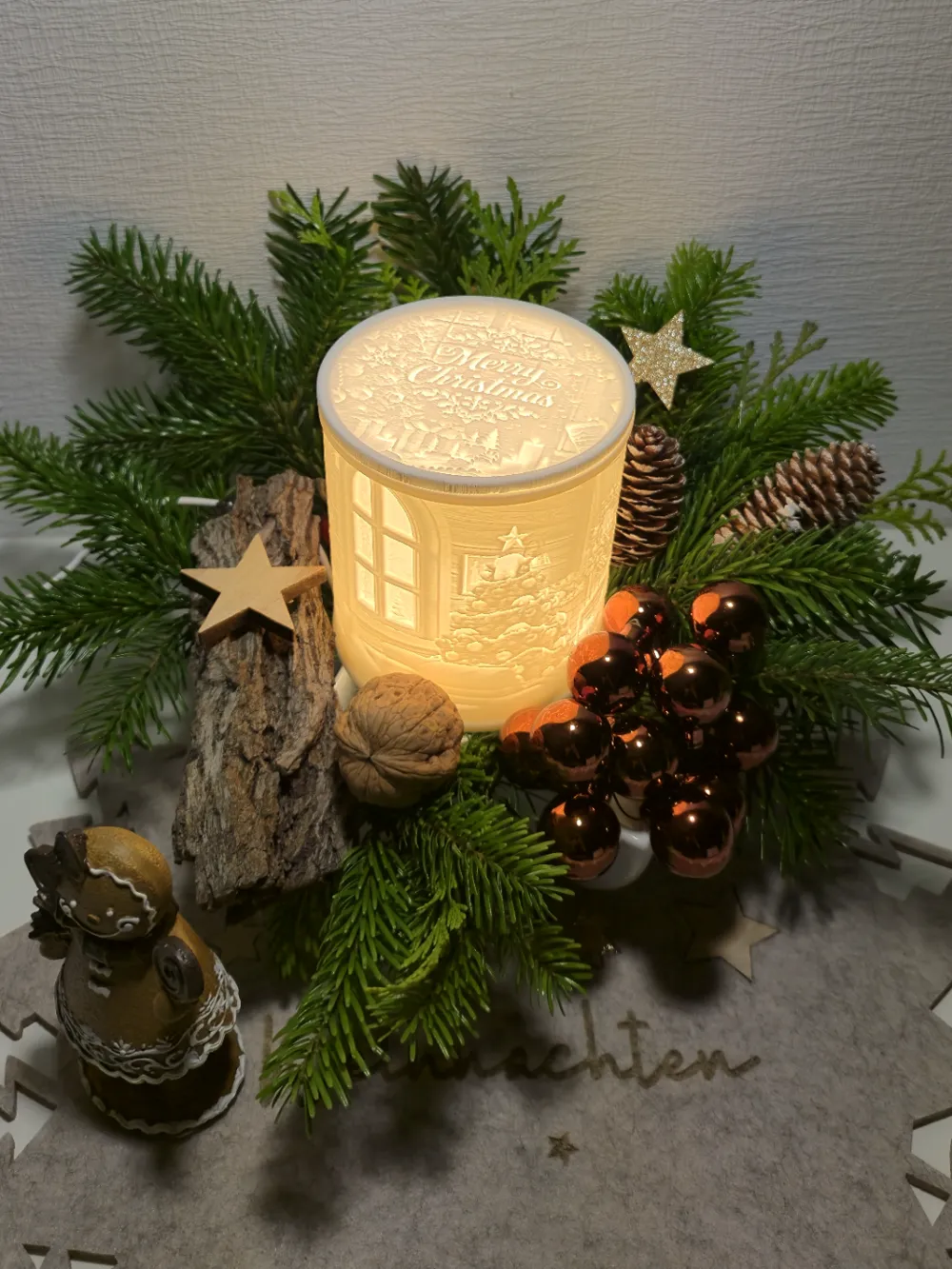 Christmas lithophane LED tea light with lid by NeXuS-PoWeR - MakerWorld