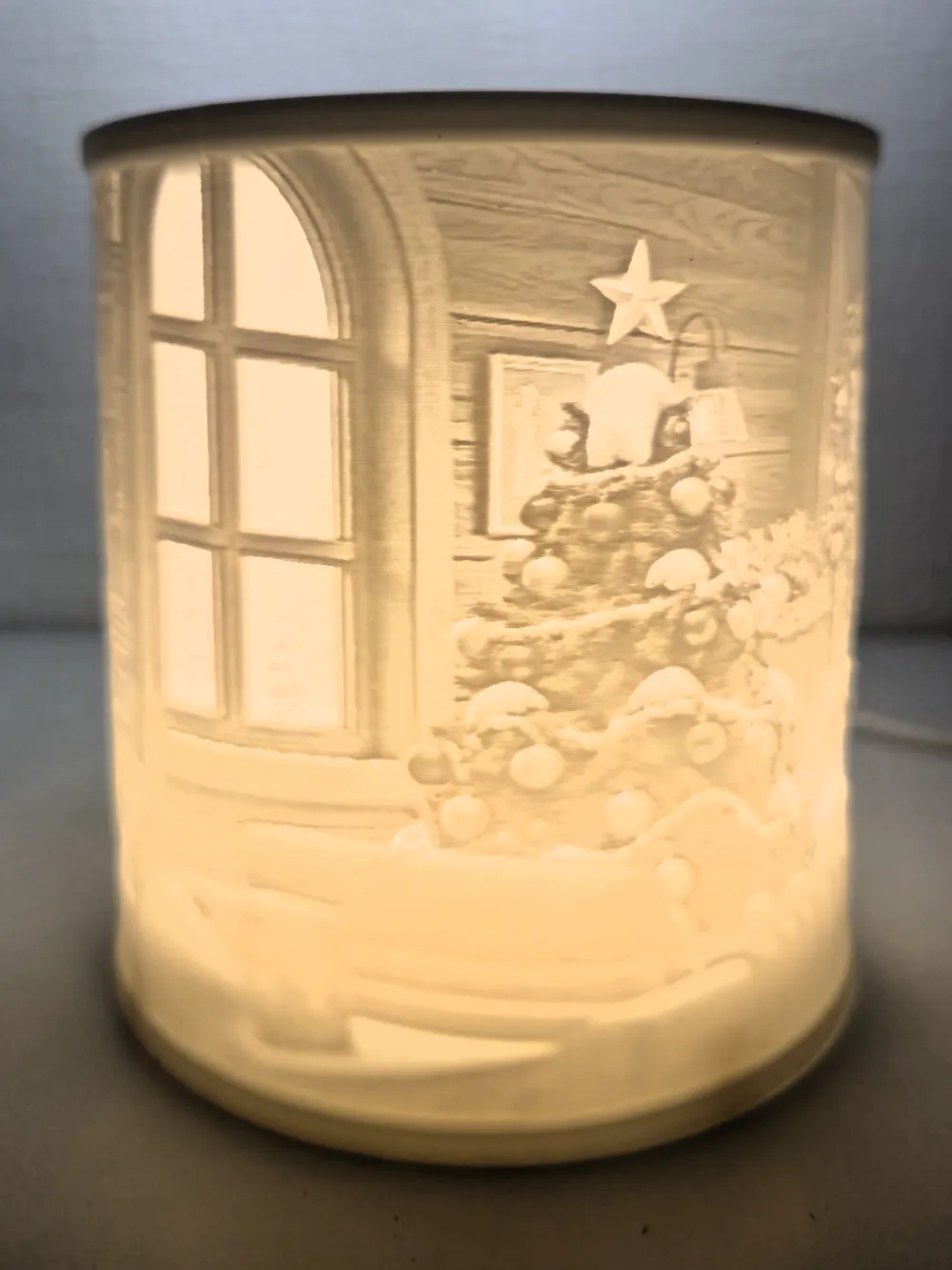 Christmas lithophane LED tea light with lid by NeXuS-PoWeR - MakerWorld