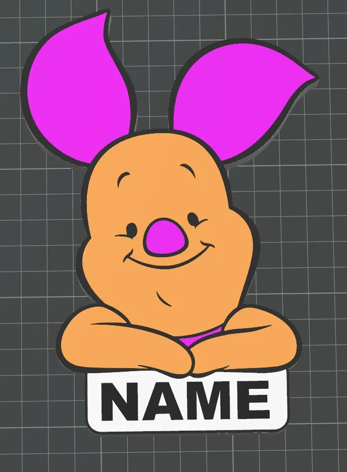 Piglet, Winnie the Pooh - Your Name by davinchi2000MakerWorld: Download ...