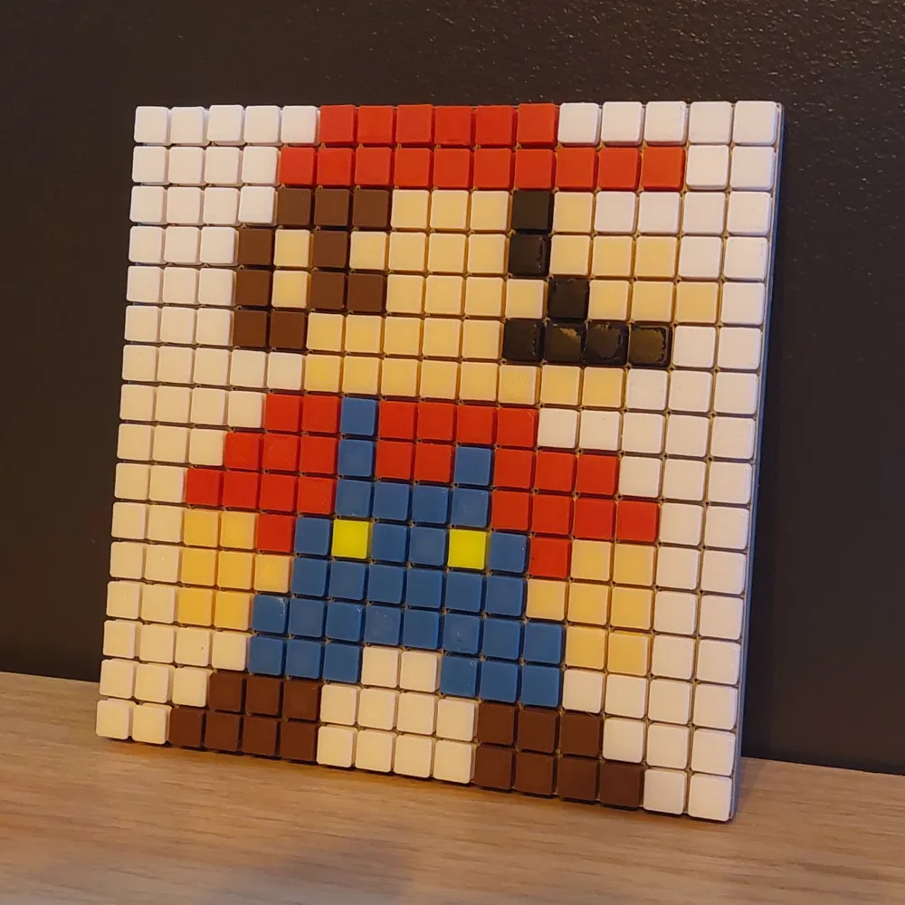 Pixel Art - Mario - 16x16 by piersonnico - MakerWorld