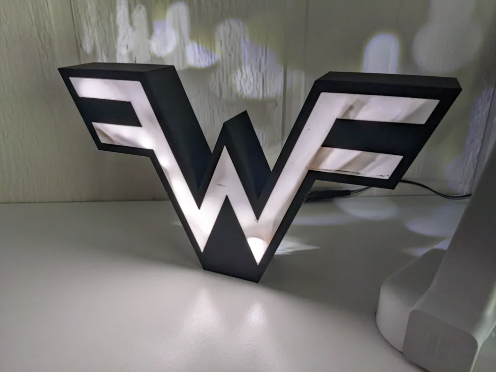 Weezer "W" Light Box by dfost30 - MakerWorld