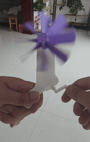 Hand-cranked fan, all parts printed on a single plate by 像素 MakerWorld ...