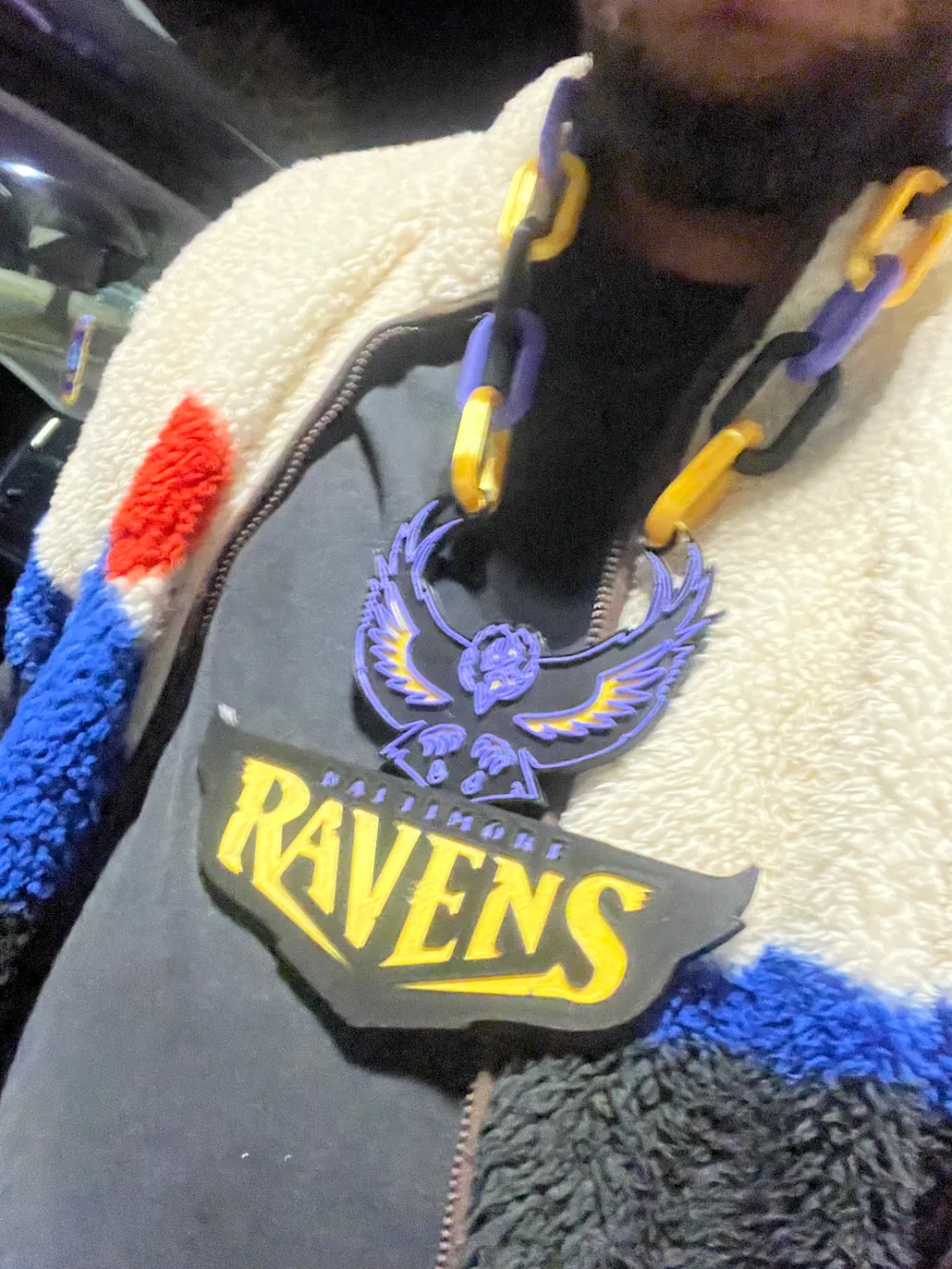 Baltimore Ravens BIG Logo Chain *2 Color Options* by McThuggo - MakerWorld