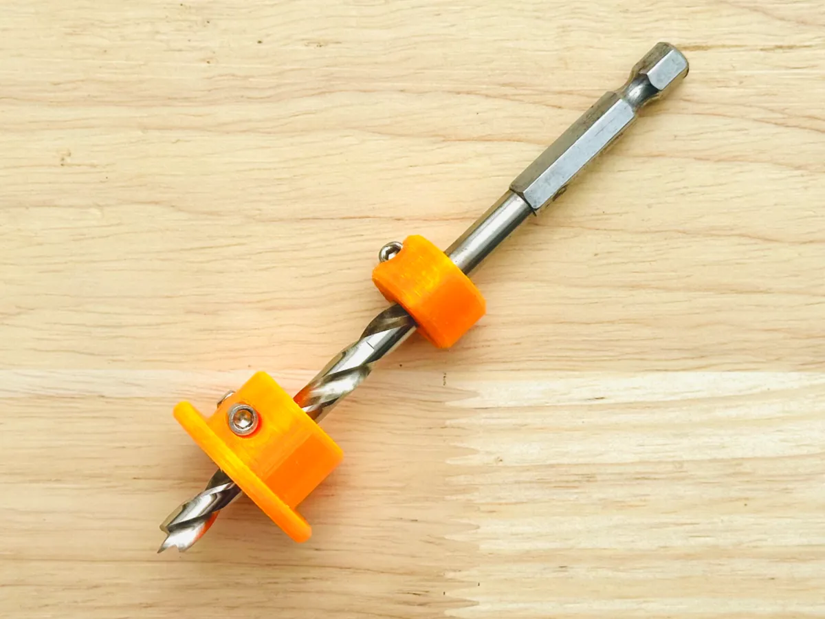 Woodworking Drill Bit Depth Stop Jig - Free 3D Print Model - MakerWorld