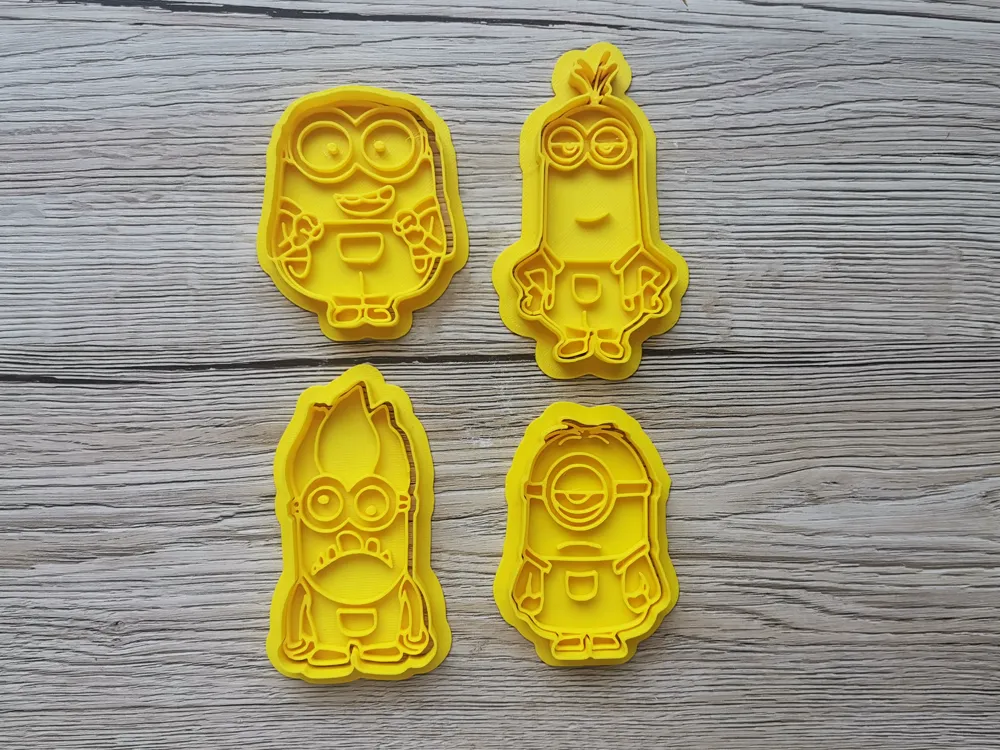 Gru Minions Cookie Cutter Pack 4 piece - Free 3D Print Model - MakerWorld