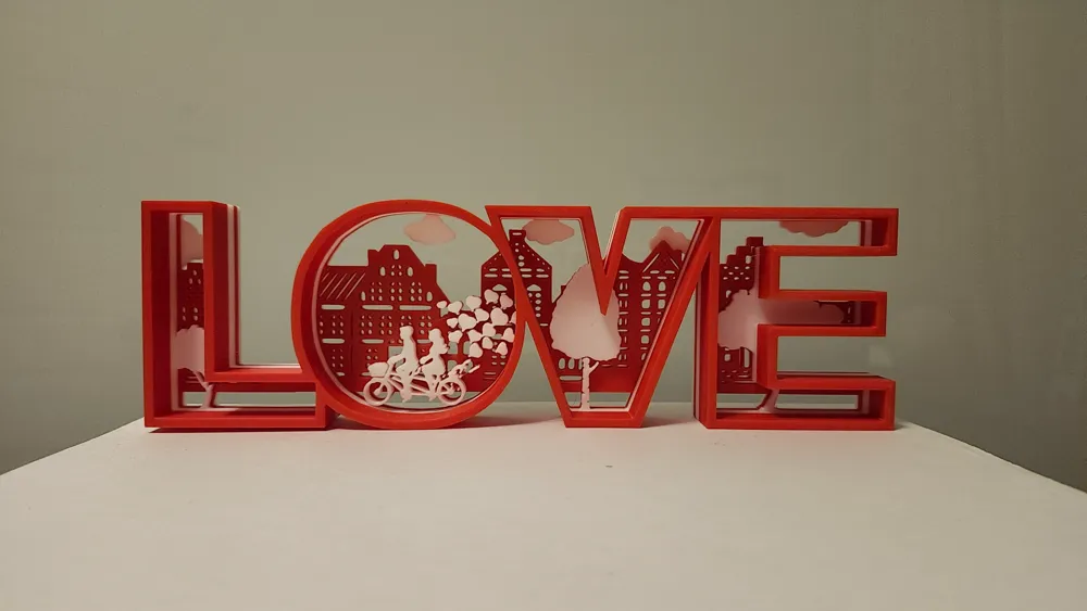 Love couple sign by Beton_377751593 MakerWorld: Download Free 3D Models