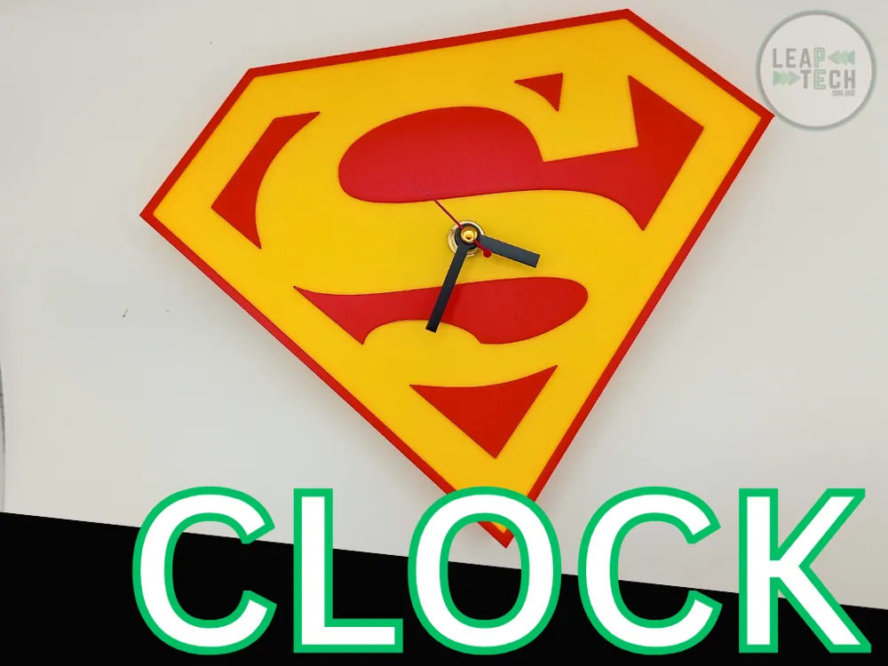 Superman Logo Clock - Complete - NO AMS - Free 3D Print Model - MakerWorld