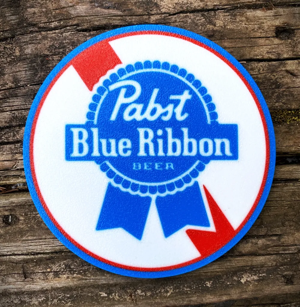 Pabst Blue Ribbon Coaster set of 4 by CYBR3D - MakerWorld