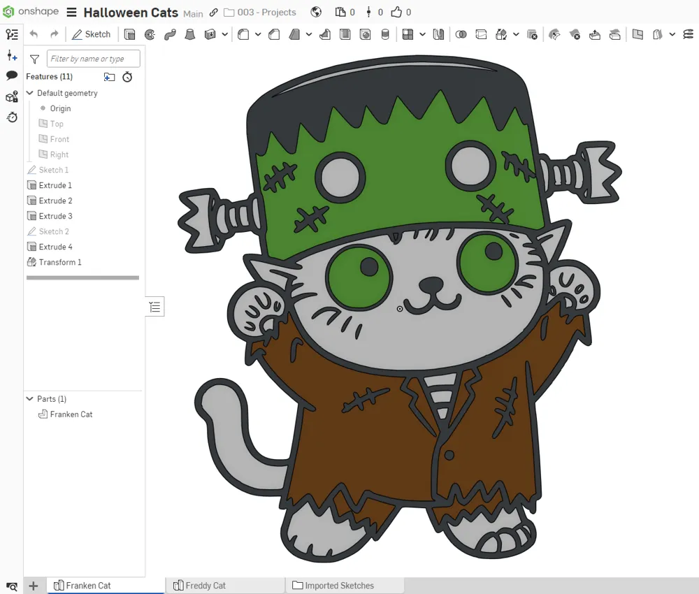 Franken Cat by eclien - MakerWorld