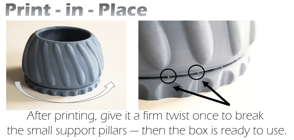 Iris Box - print-in-place - Free 3D Print Model - MakerWorld