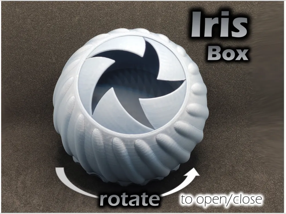 Iris Box - print-in-place - Free 3D Print Model - MakerWorld