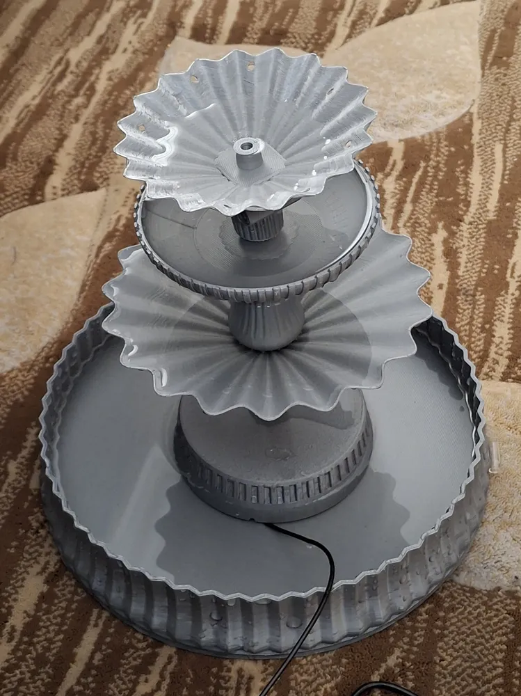 Mini Fountain Pond tr1 - Free 3D Print Model - MakerWorld