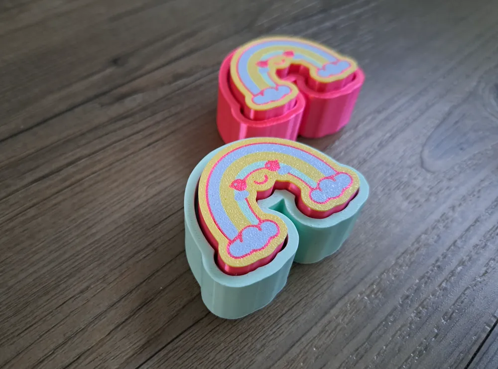 Cute Rainbow fidget clicker using keyboard switch by creachick3d ...