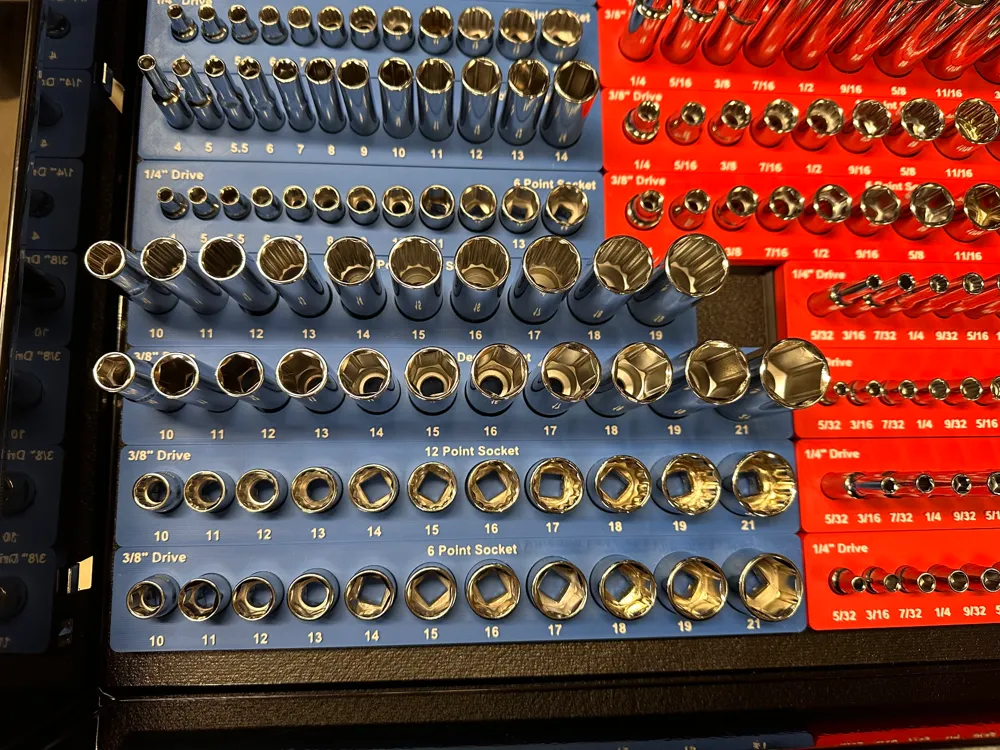 Gridfinity Socket Holder - Metric 3/8" Drive by WallyMike - MakerWorld