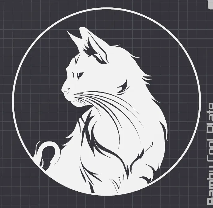 2D Cat Wall Art by angry-p1p - MakerWorld