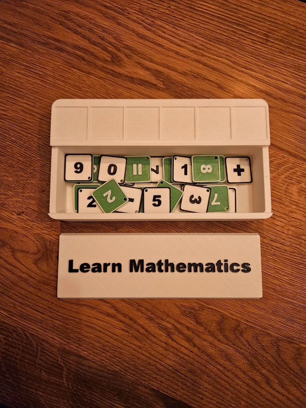 Learn Mathematics , Box with Lid and bricks by Print_Rob - MakerWorld