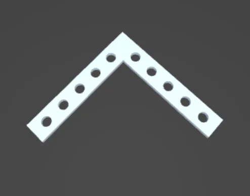 Parametric L-Bracket - Flat / Shelf + Holes and Reinforcement - Free 3D ...