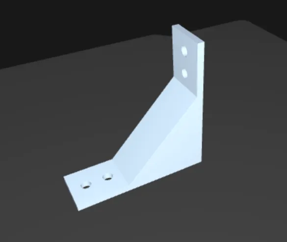 Parametric L-Bracket - Flat / Shelf + Holes and Reinforcement - Free 3D ...